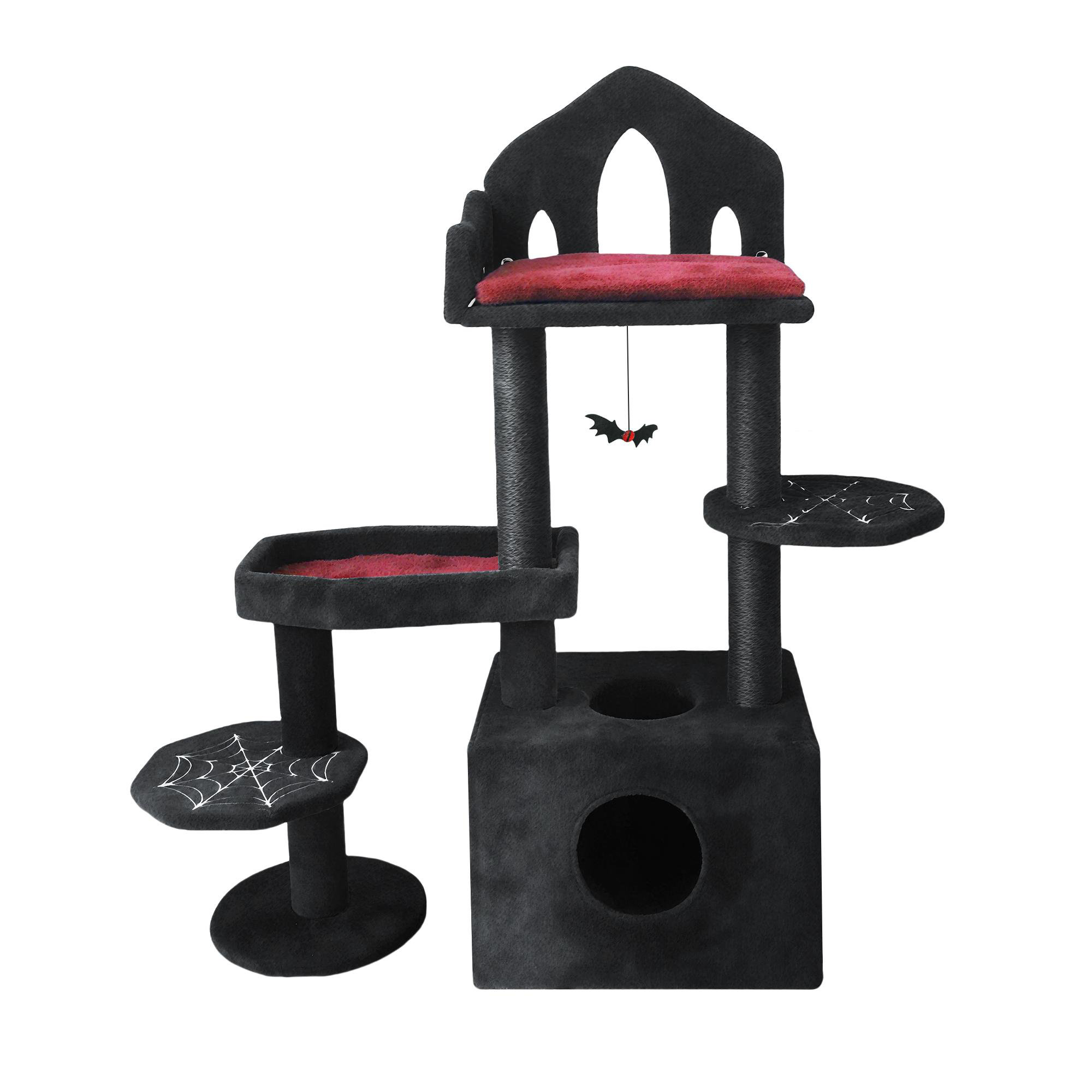 Ivy Bronx black gothic cat tree | Wayfair
