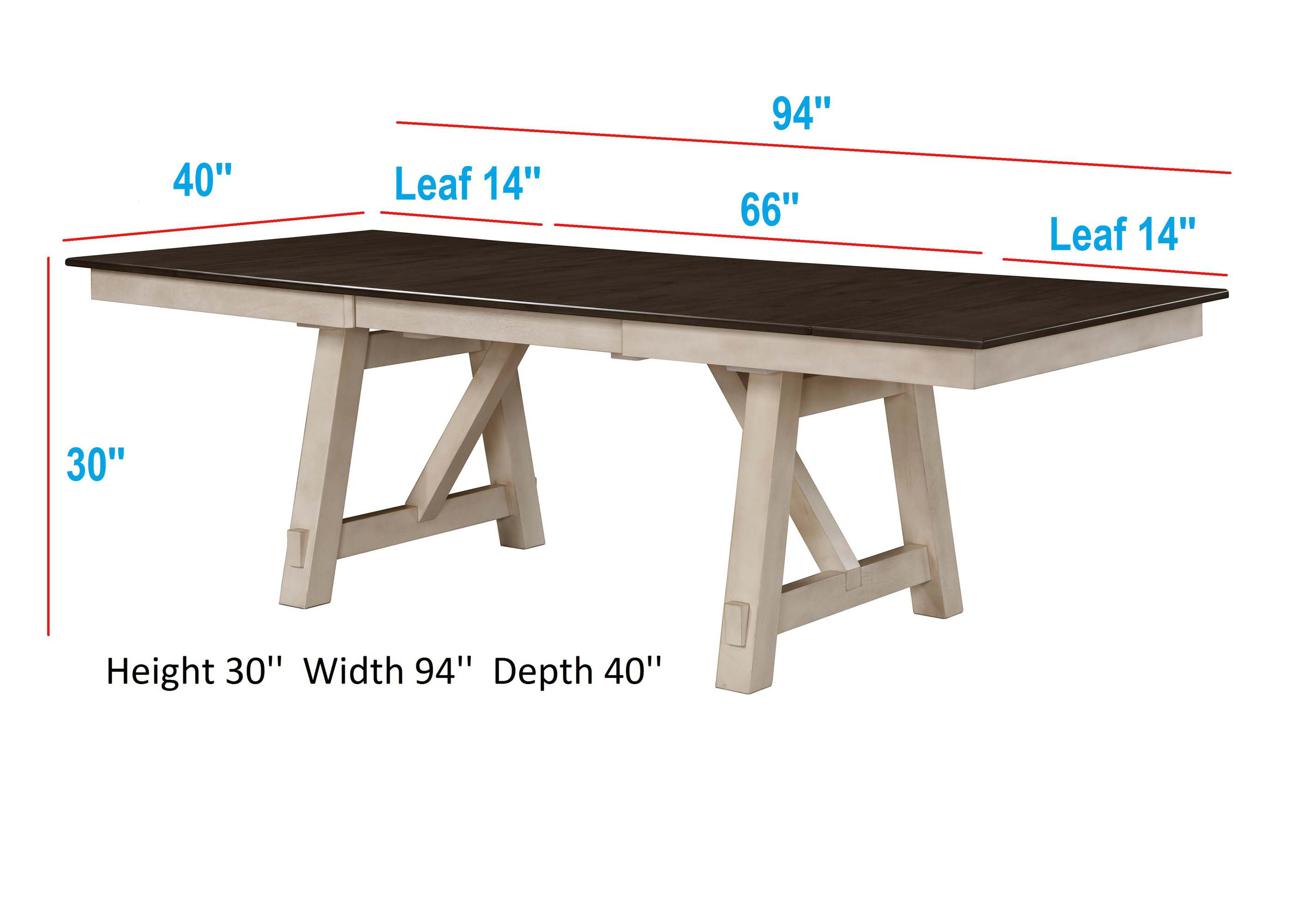Rosalind Wheeler 5Pc Cottage Style Extendable Dining Table Set Chalk ...