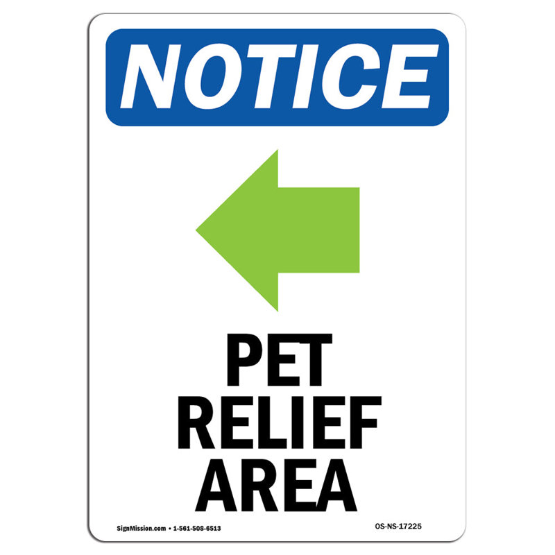 SignMission Pet Relief Area Sign | Wayfair