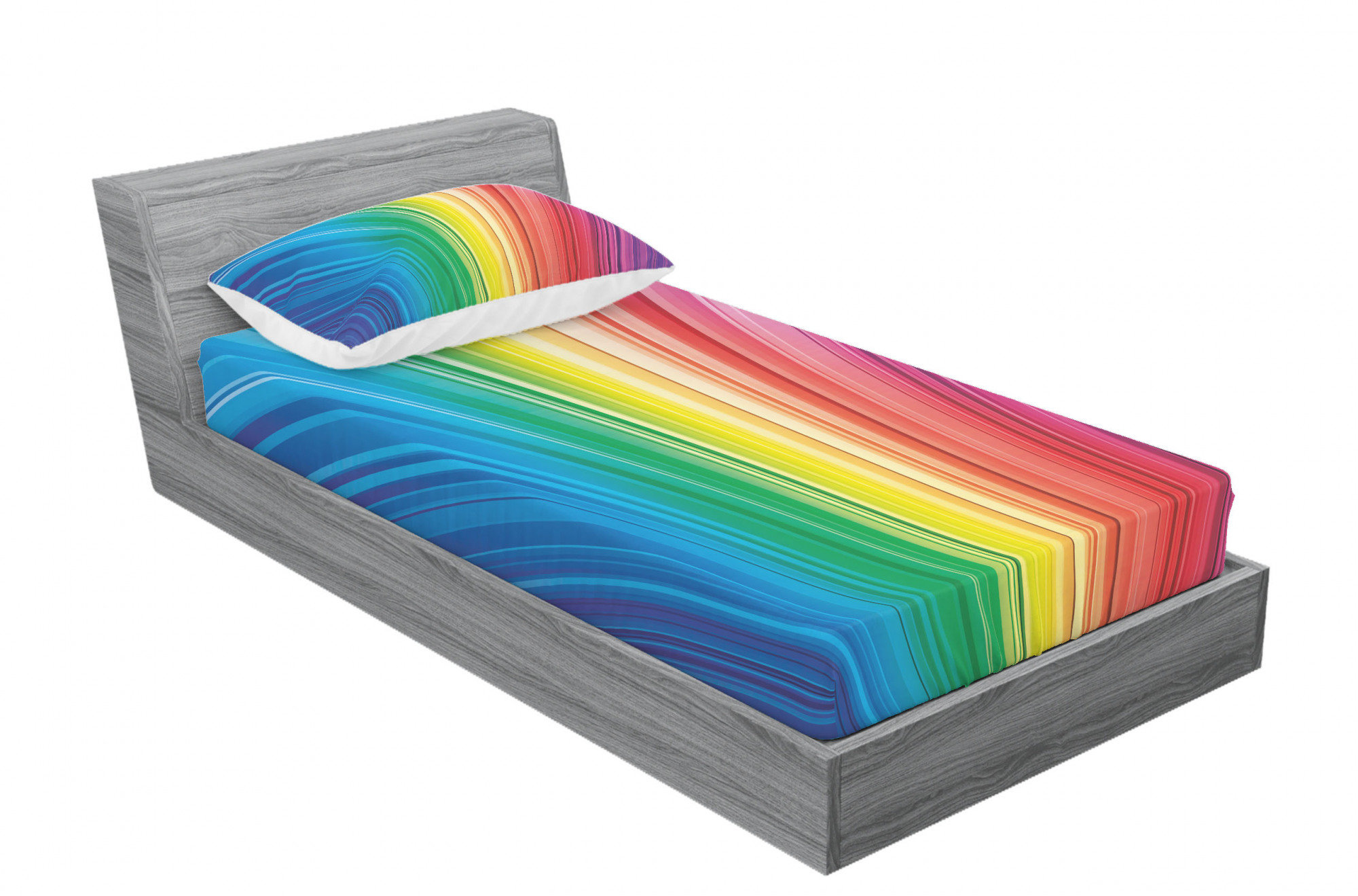 Ambesonne Psychedelic Warped Contour Sheet Set | Wayfair