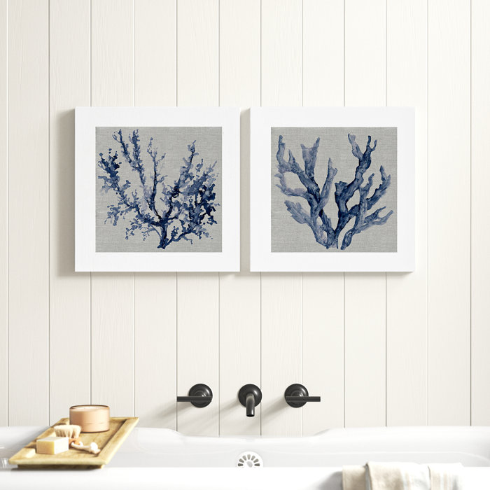 Beachcrest Home " Linen Sea Coral III " 2 - Pieces & Reviews | Wayfair