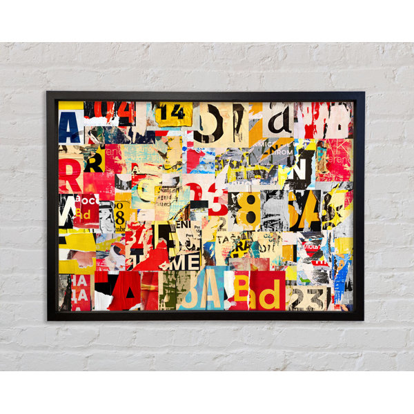 Happy Larry Torn Up Paper Framed Print | Wayfair.co.uk