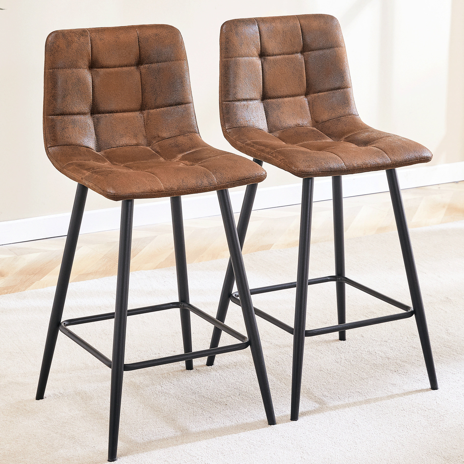 Latitude Run® Modern Pu Bar Chair , Easy To Assemble, Stain - Surface ...