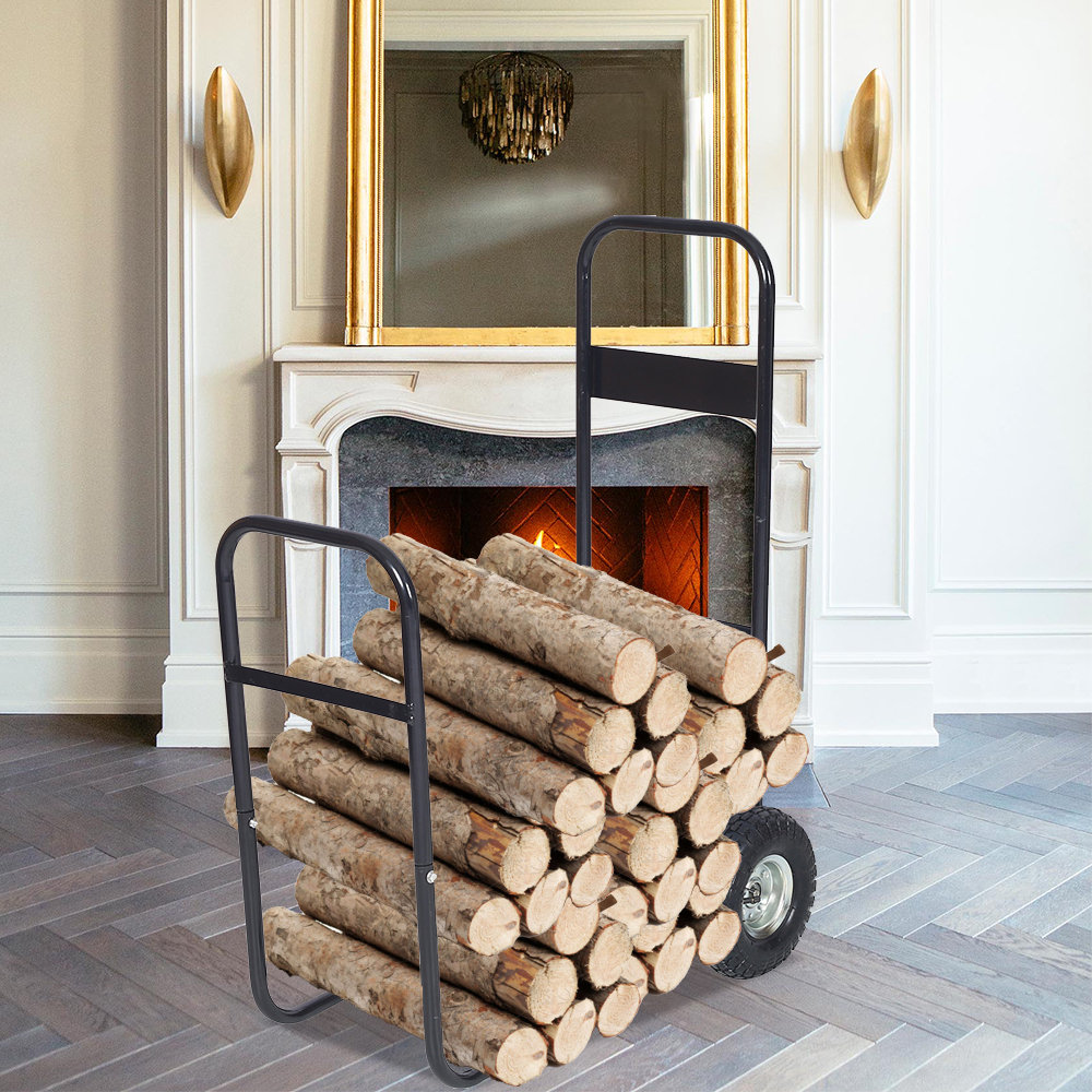 BESTCOSTY Log 21.3'' W Steel Log Rack | Wayfair