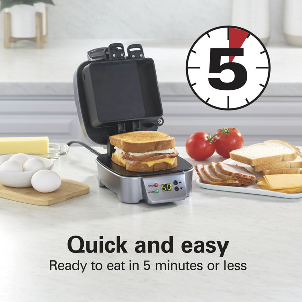 Hamilton Beach Sandwich Stacker Hot Sandwich Maker Silver & Reviews ...