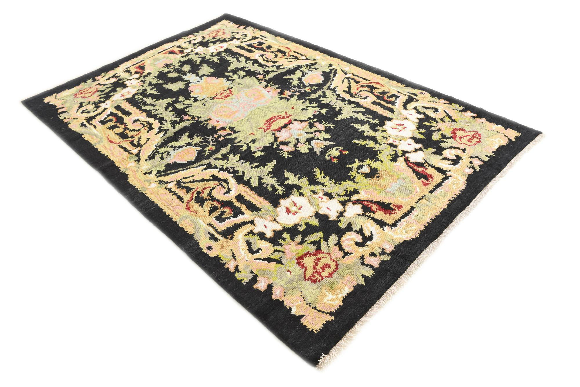 Isabelline 5x8 Philip Black Rug | Wayfair
