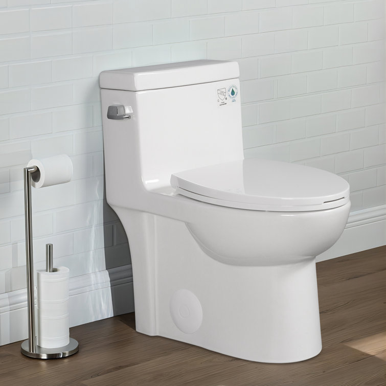 Upiker 1.28 Gallons GPF Elongated Floor Mounted One-Piece Toilet (Seat ...