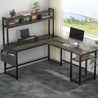 Wrought Studio™ Steinber L Shaped Desk with Hutch & Monitor Stand, Home ...