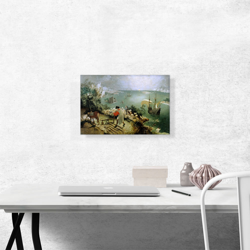 ARTCANVAS Landscape with the Fall of Icarus 1555 by Pieter Bruegel the ...
