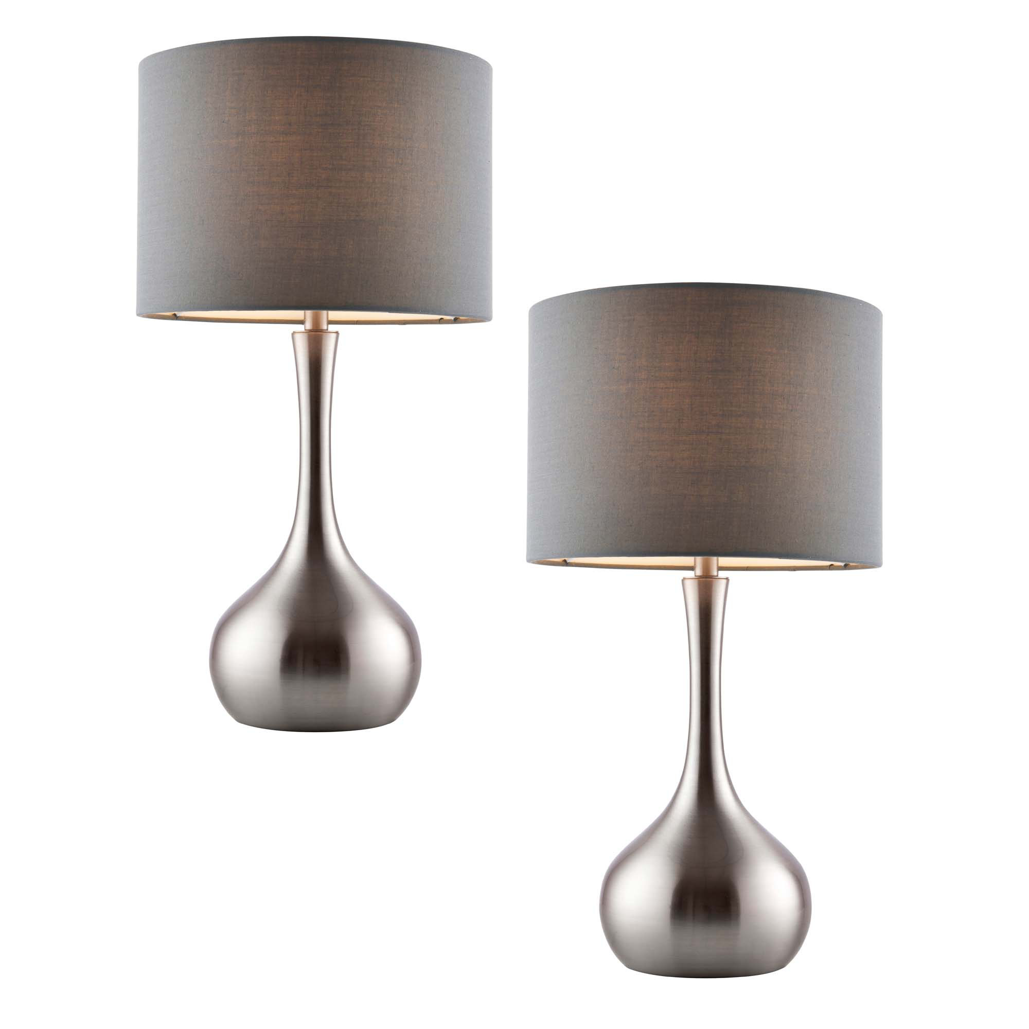 Mercury Row Teneyck 42cm Silver Touch Table Lamp Twin pack & Reviews ...