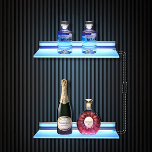 Ivy Bronx Smart Floating Shelf Built-in Rgb Led Lighting, Work With ...