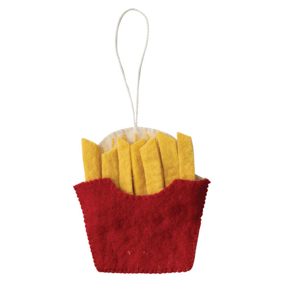 Jaaziah Wool Felt French Fries Hanging Figurine Ornament | AllModern
