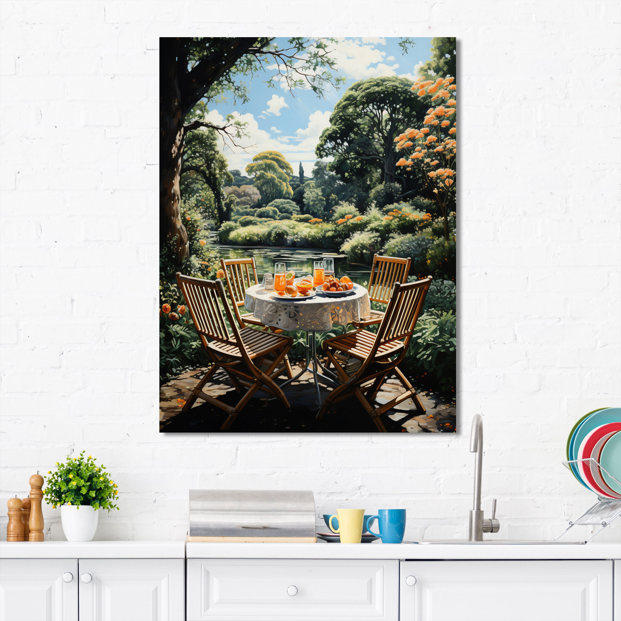 Red Barrel Studio Food Picnics Pointillism Dot II - Food & Beverage ...