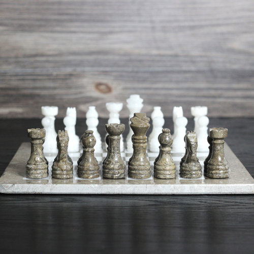 Marble Cultures Handmade Stone Chess Game Set | Wayfair