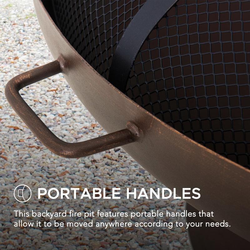 Red Barrel Studio® Rafuel 22.83" H x 39.57" W Steel Wood Burning ...