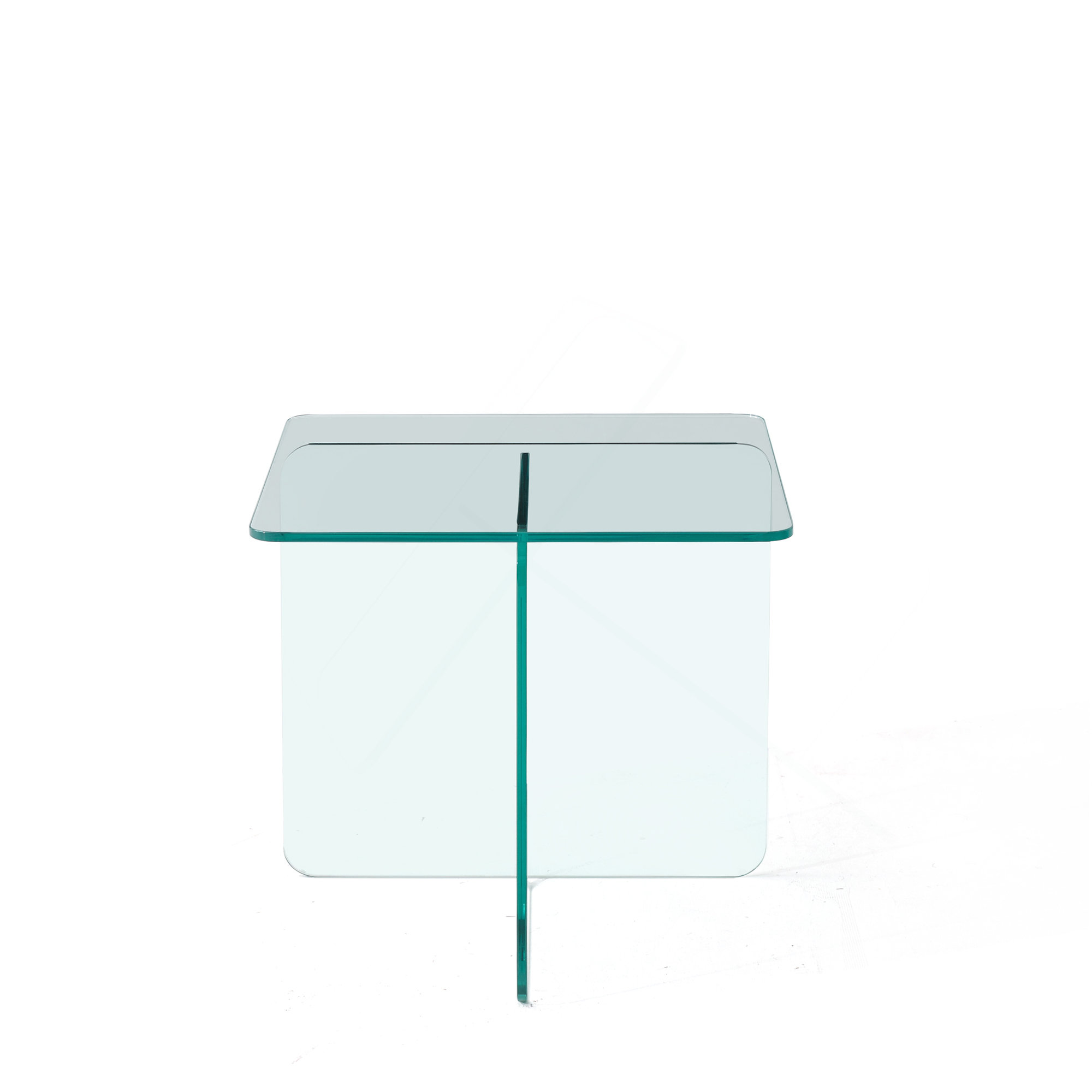 Wrought Studio™ Tempered Glass Sidetable, Small Tea Table, Night Stand ...