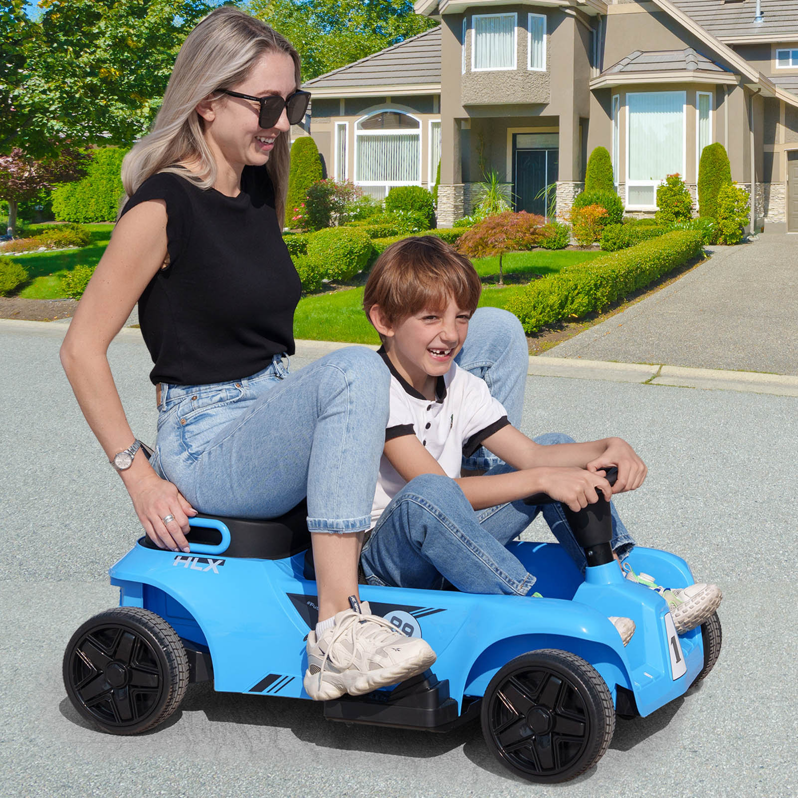 Joyldias 24v Parent-child Ride On Toys, 2-seater Kids Ride On Cars Go ...