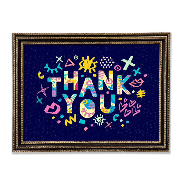 Happy Larry Thank You Framed Print | Wayfair.co.uk