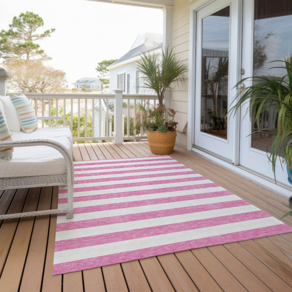 Langley Street Kinslee Striped Indoor / Outdoor Rug & Reviews | Wayfair