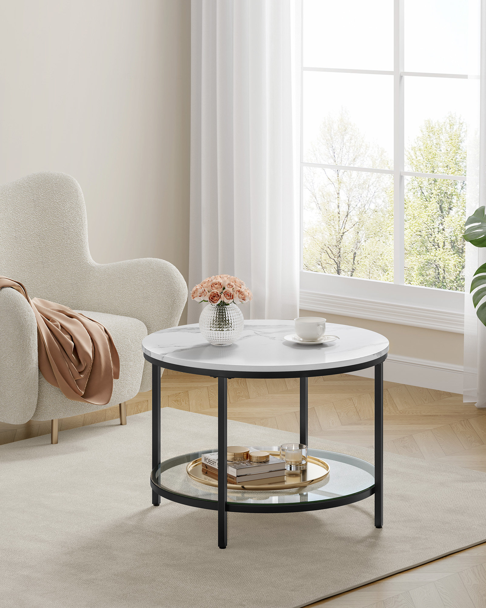 Metro Lane Cerwyn Four Leg Coffee Table with Storage & Reviews ...