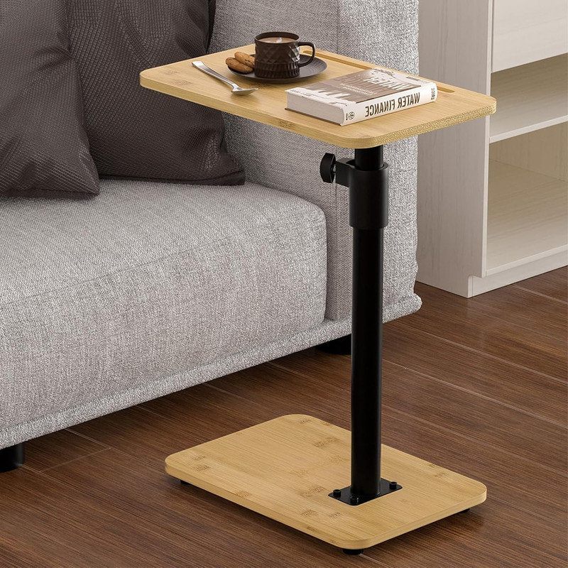 Ebern Designs Sofa Armrest Tray Table - 360° Swivel TV Trays - Height ...