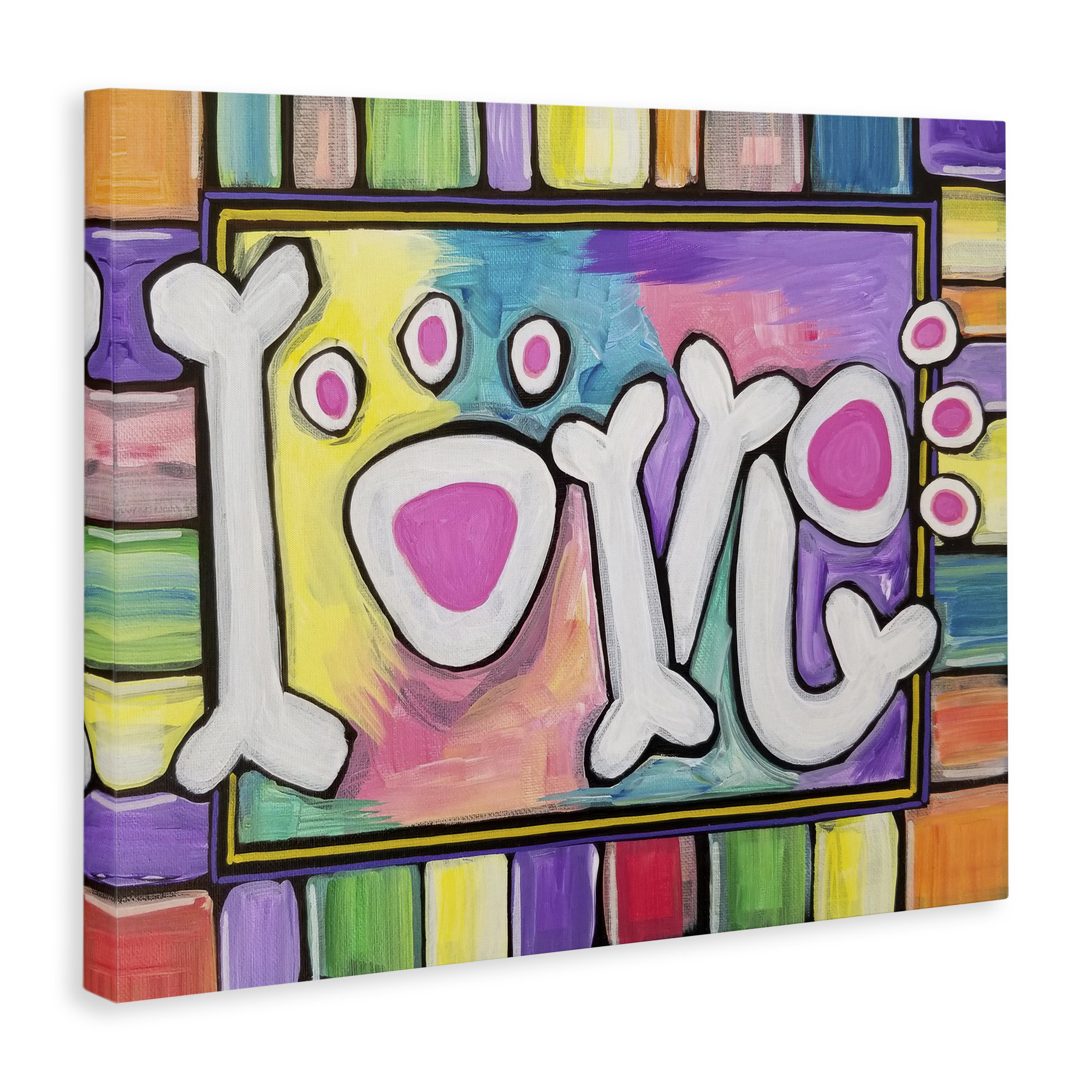 Dakota Fields Love with Vivid Pattern Canvas Wall Art, design by Nettie ...