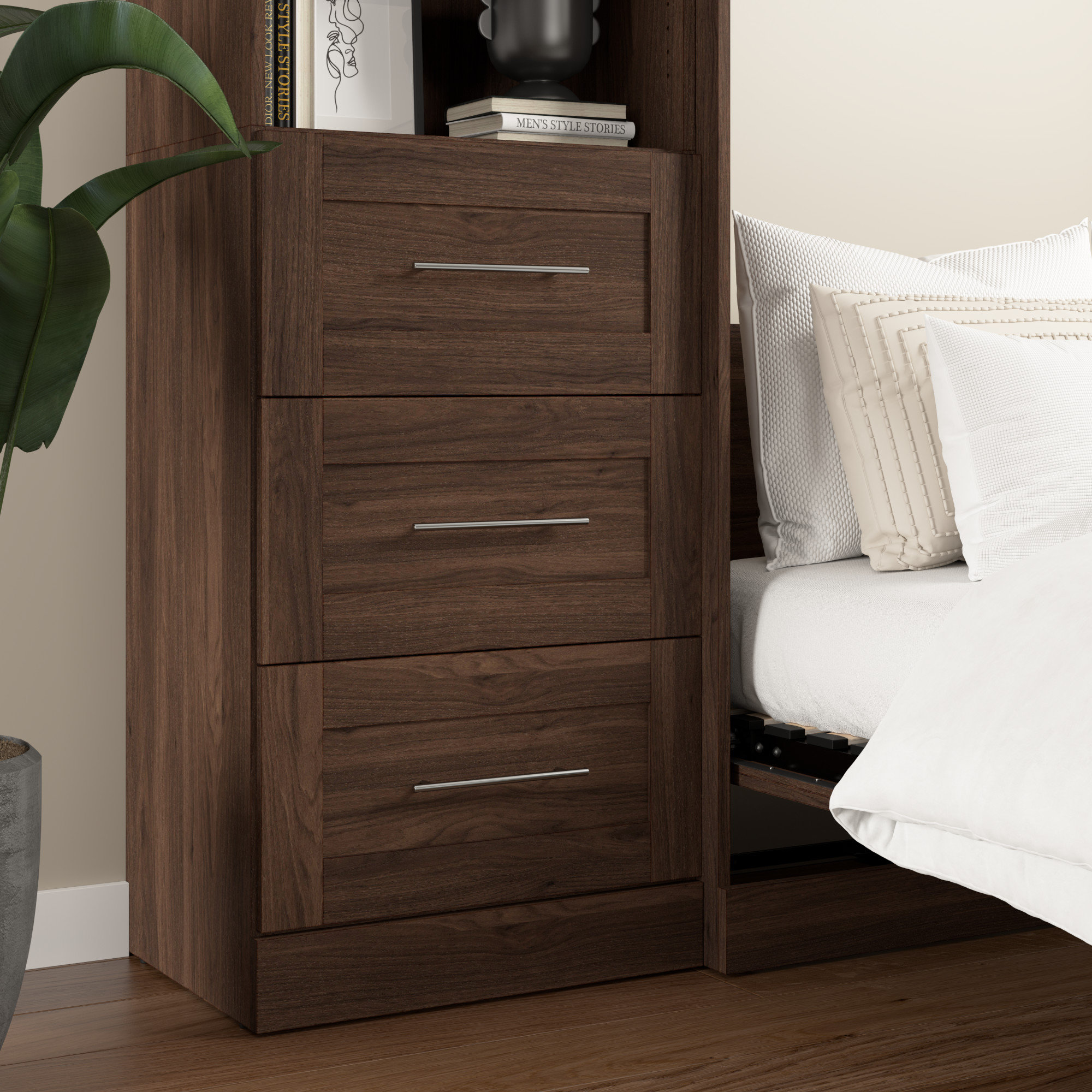 Latitude Run® 3 Drawer Set For 25-Inch Closet Organizer, Closed Storage ...