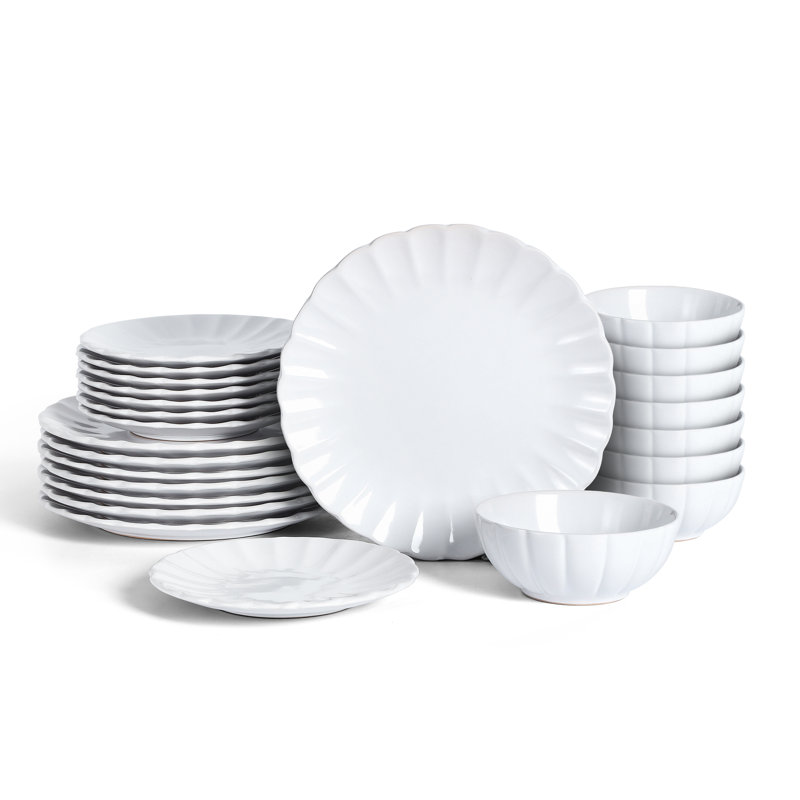 Earth & Clay Phoenix 24-Piece Dinnerware Set Stoneware | Wayfair
