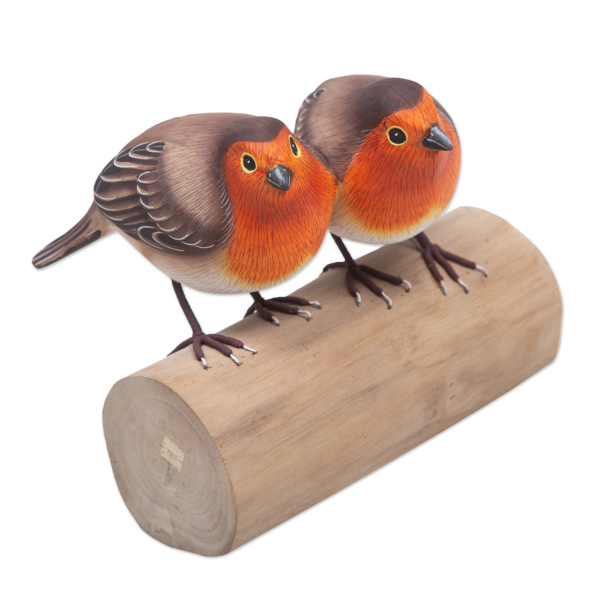 Novica Handmade Robins Best Friend Wood Statuette | Perigold