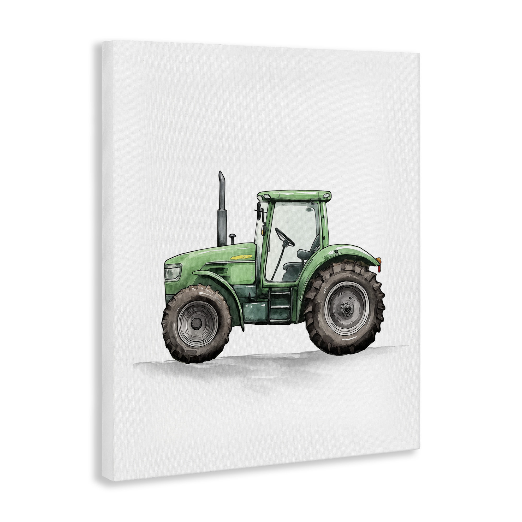 Ophelia & Co. Working Trucks Green Tractor Canvas, design by Christine ...