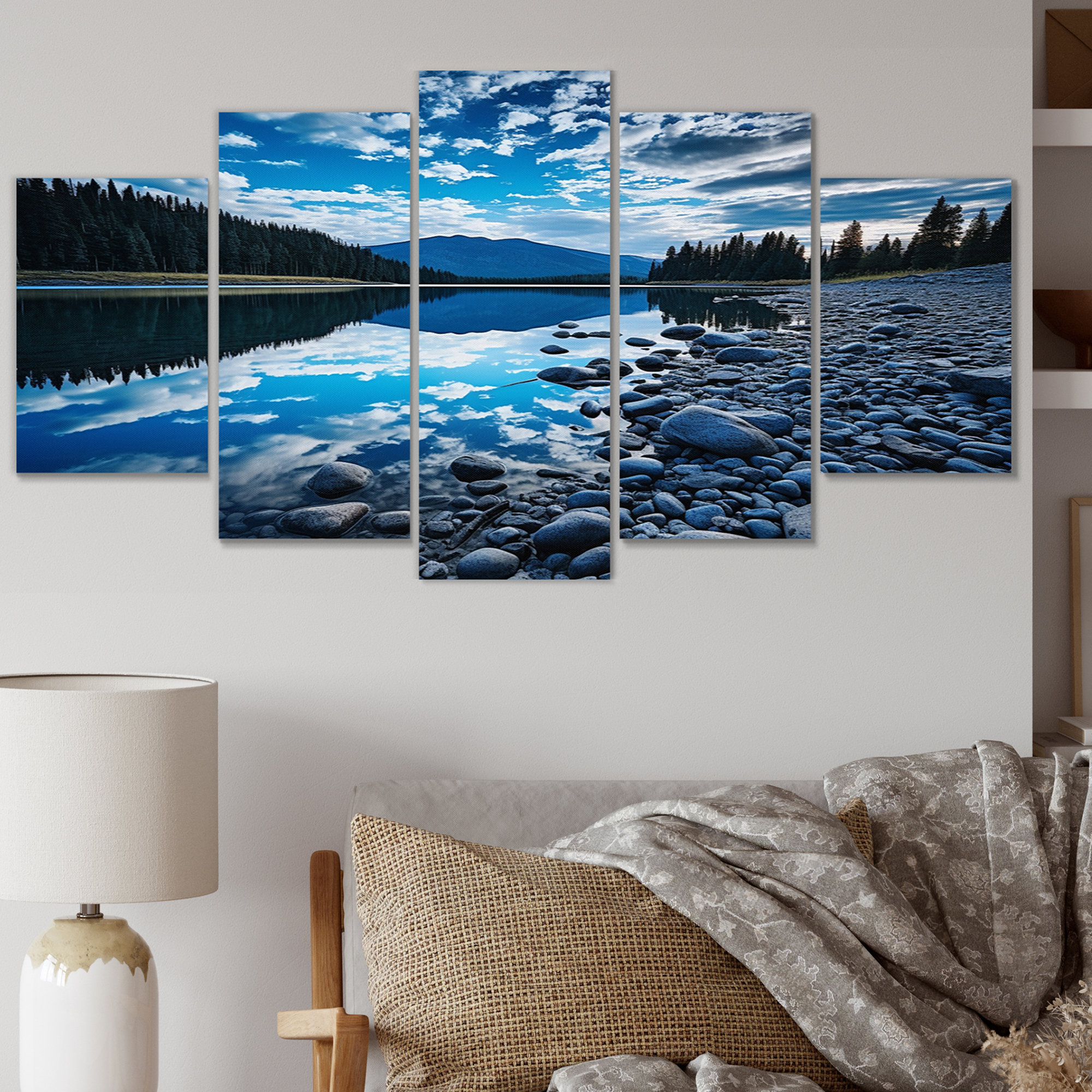 Millwood Pines 'Blue Lake Reflections Of Serenity I - Landscapes Wall ...