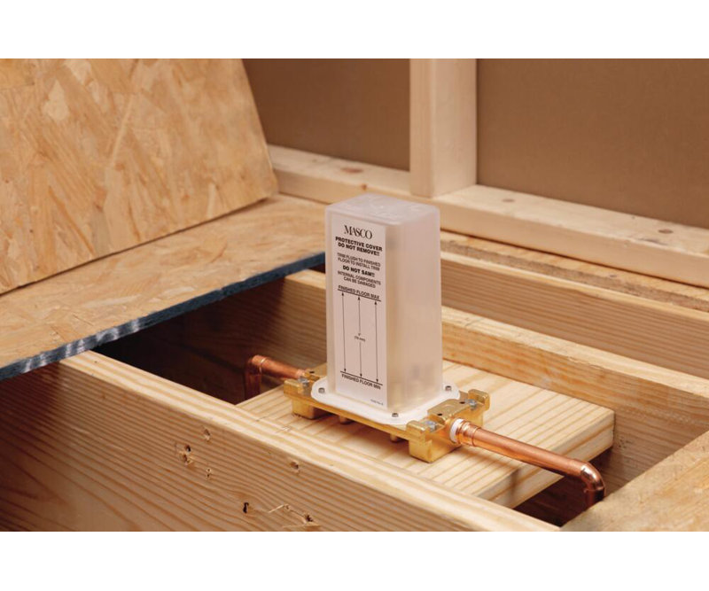 Delta Trinsic® Bathroom Floor Mount Tub Rough-In Valve Filler with ...