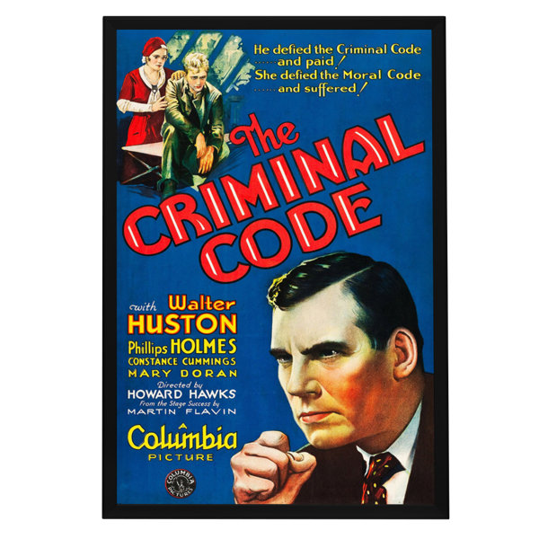 SnapeZo Criminal Code 1931 Framed On Paper Poster | Wayfair