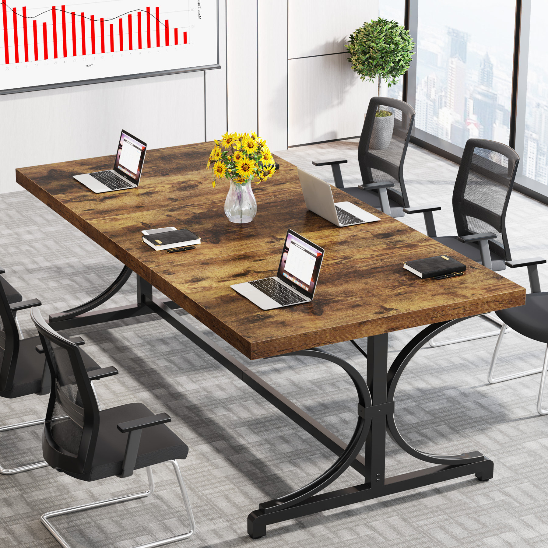 Williston Forge Jilla 62.4'' Rectangle Conference Table | Wayfair