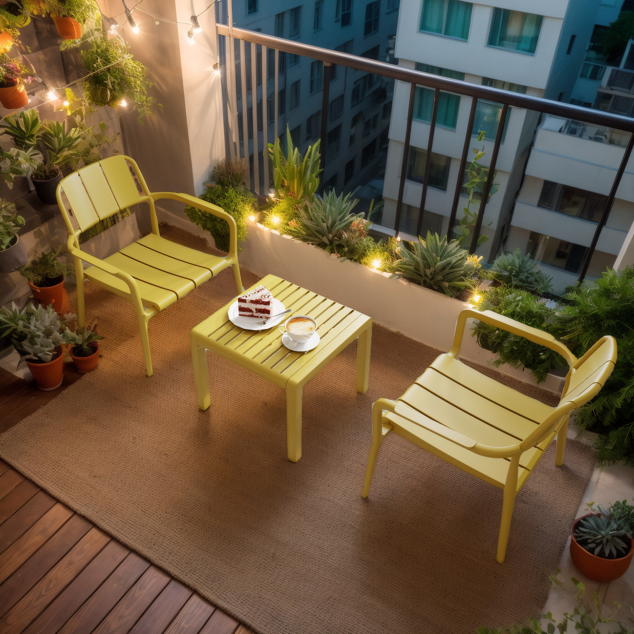 Corrigan Studio® Outdoor Furniture Set - PP Single-Seater Chairs ...