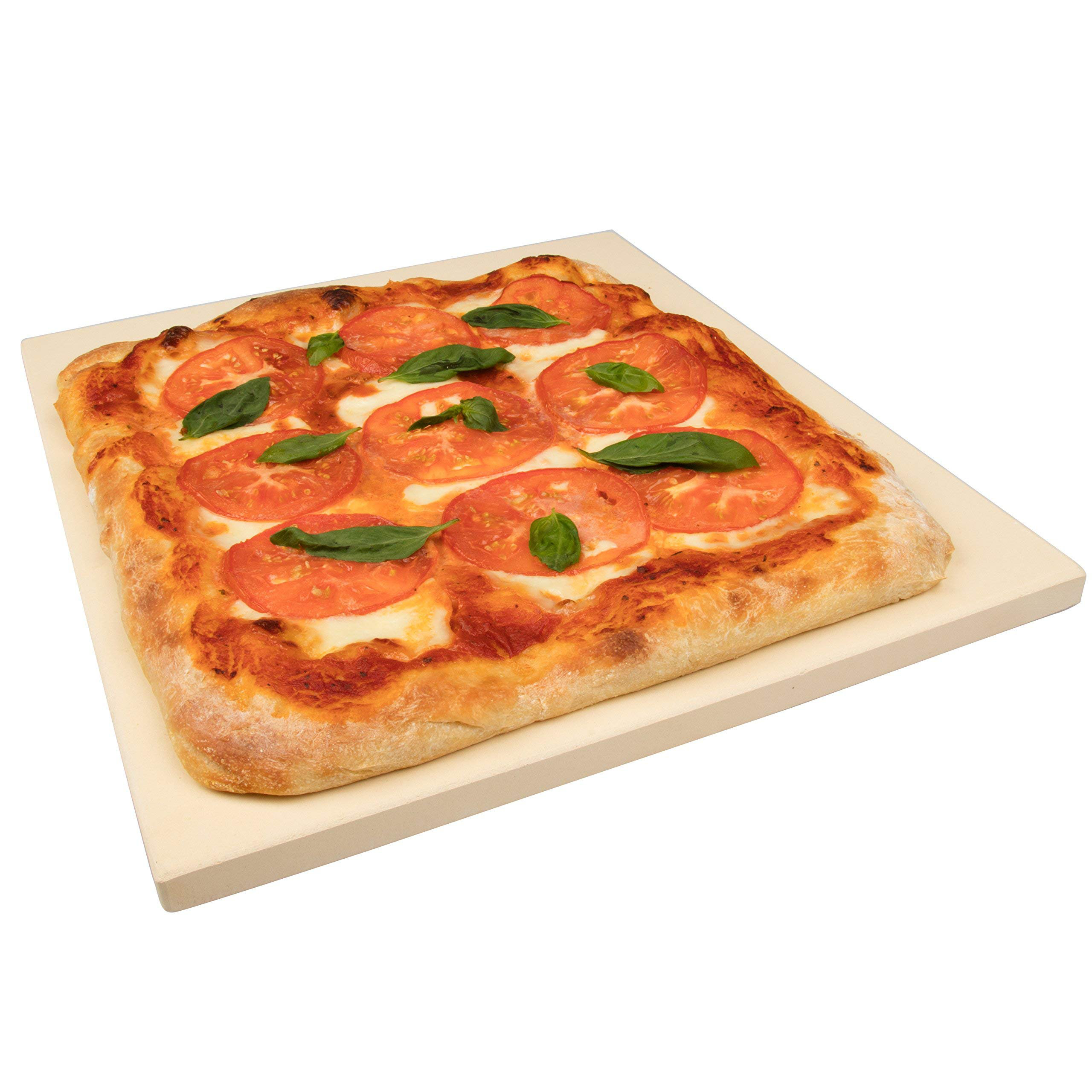 ELEMENTARY ENTERPRISE LLC Pizza Stone For Oven, Grill, BBQ- Extra Thick ...