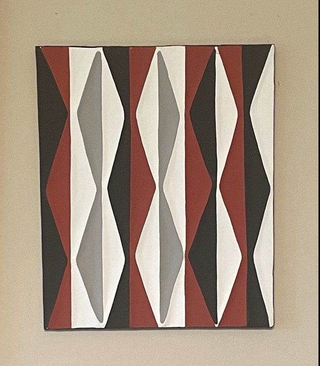 Loon Peak® African Rwandan Imigongo Painting on Wood, Geometric ...