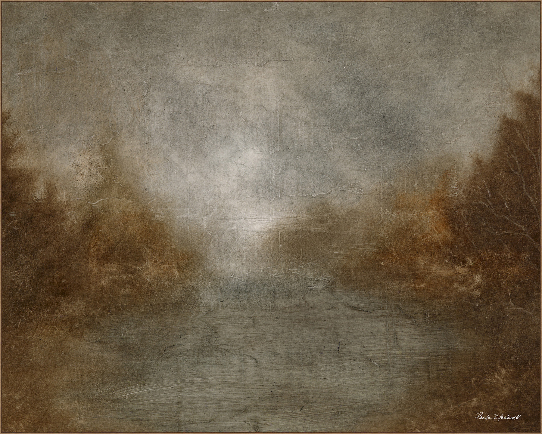 Wendover Art Group Hidden Brook - Floater Frame Painting on Canvas ...