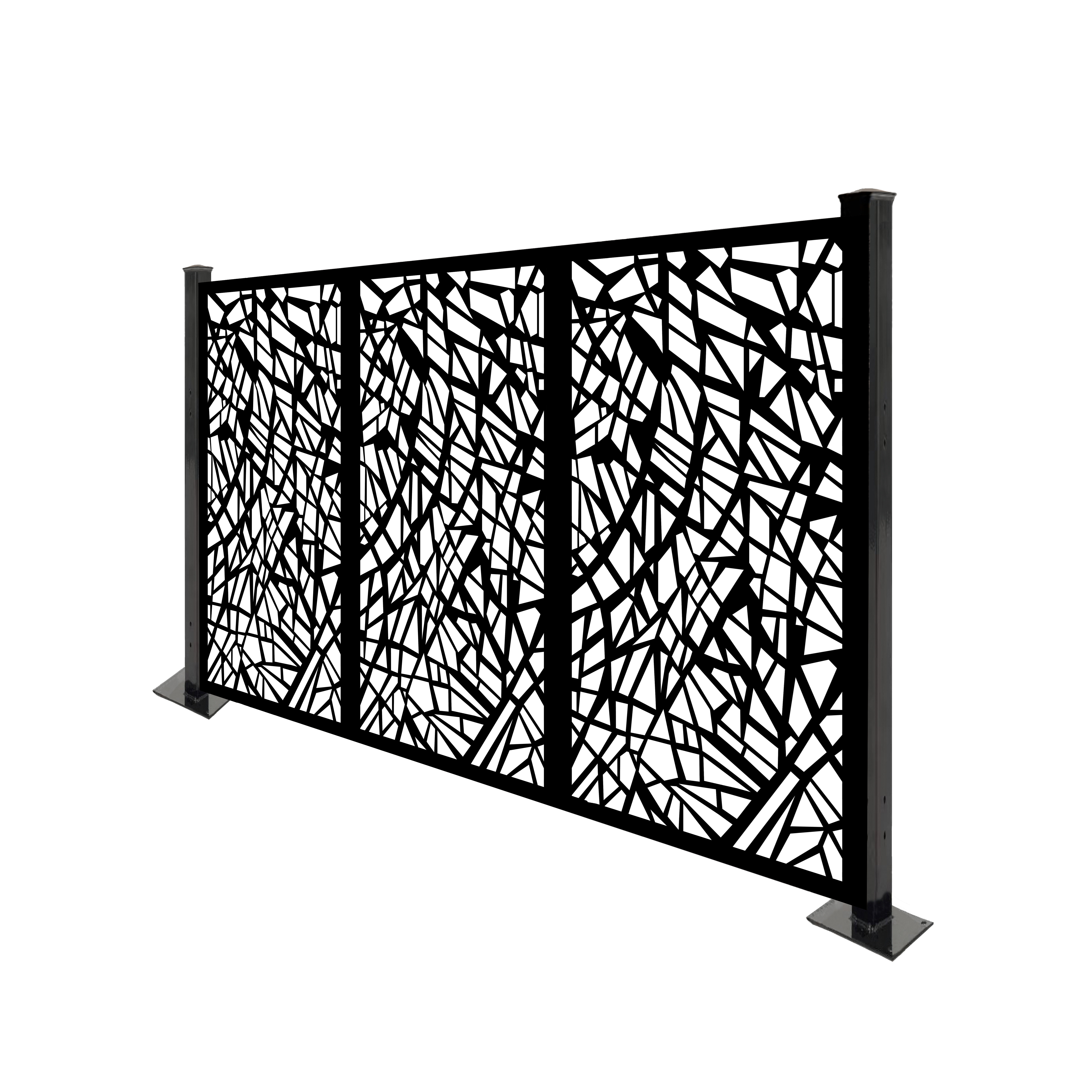 Porpora 6' x 4' Metal Privacy Screen, Metal Decorative Fence Panel ...