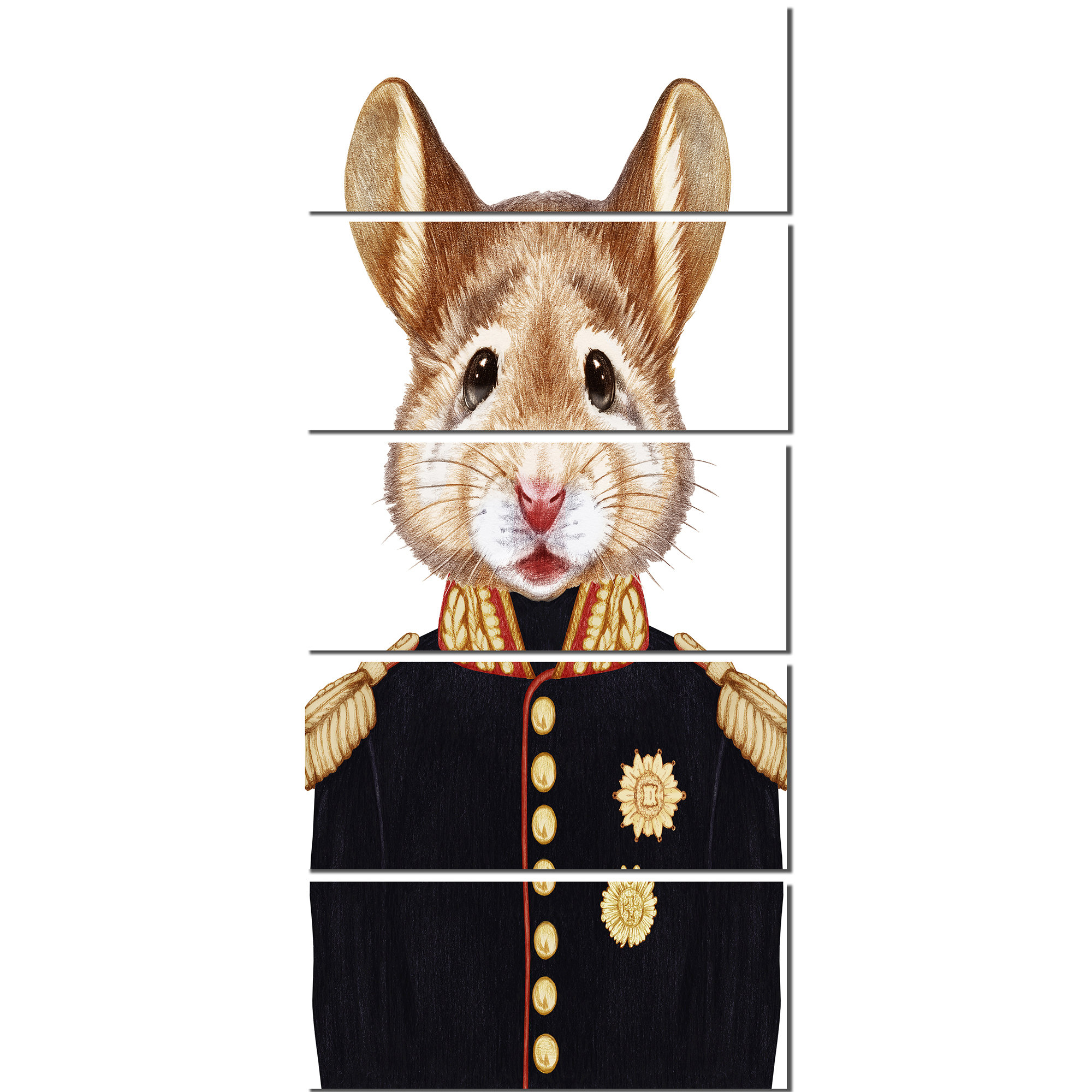 DesignArt " Mouse In Military Uniform " | Wayfair