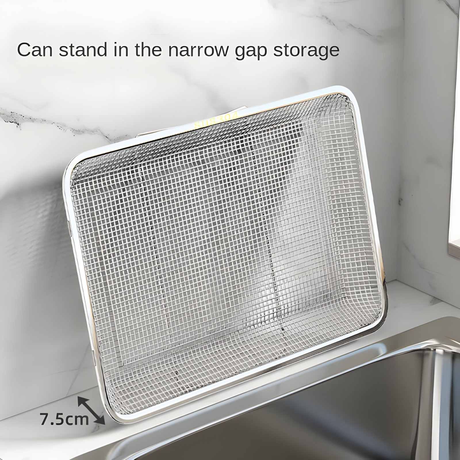 Xiangong 304 Stainless Steel Extendable Dish Rack Over-The-Sink Multi ...