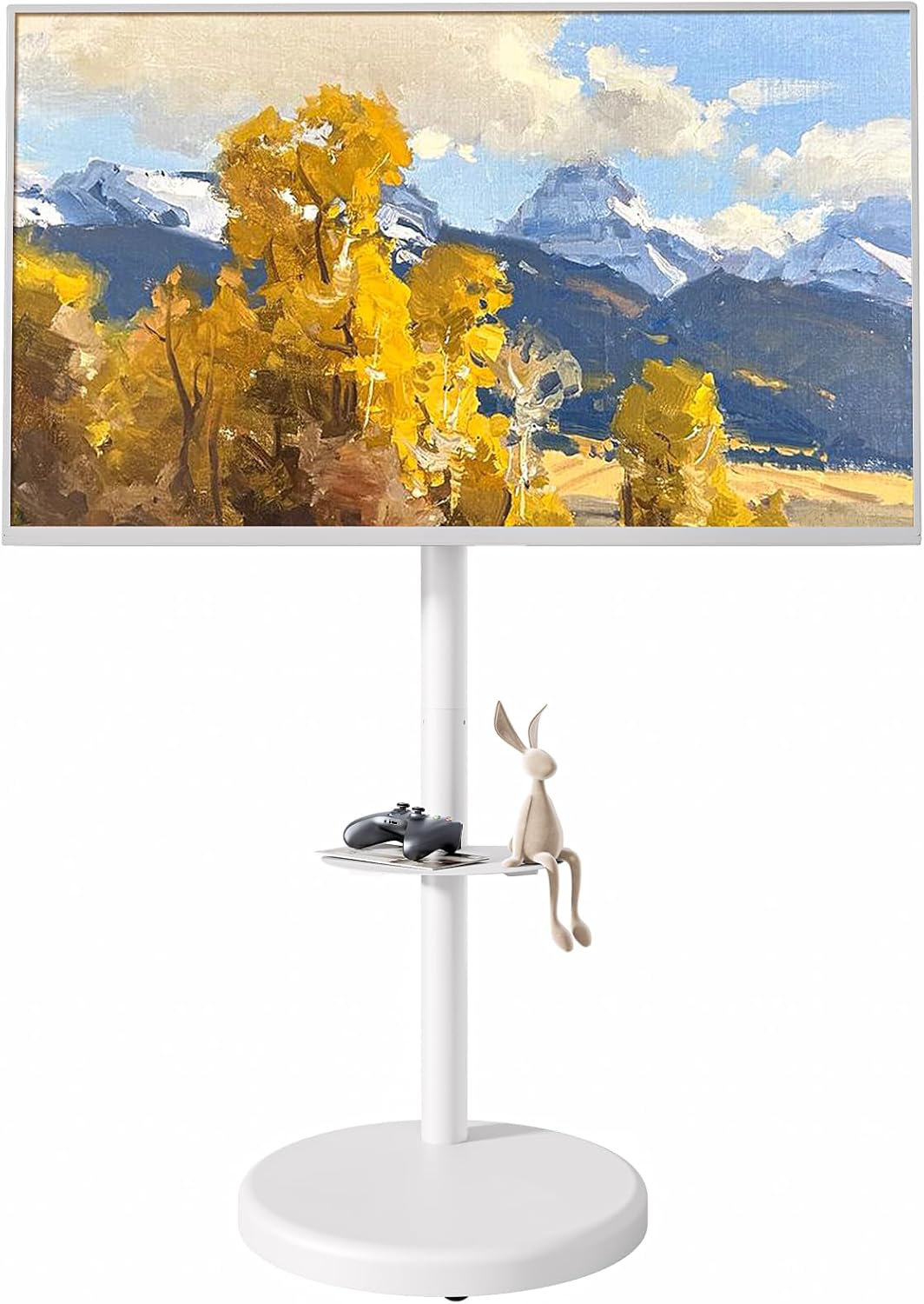 Frontier Grain Heavy Duty Adjustable Height Rolling TV Stand For 37-86 ...