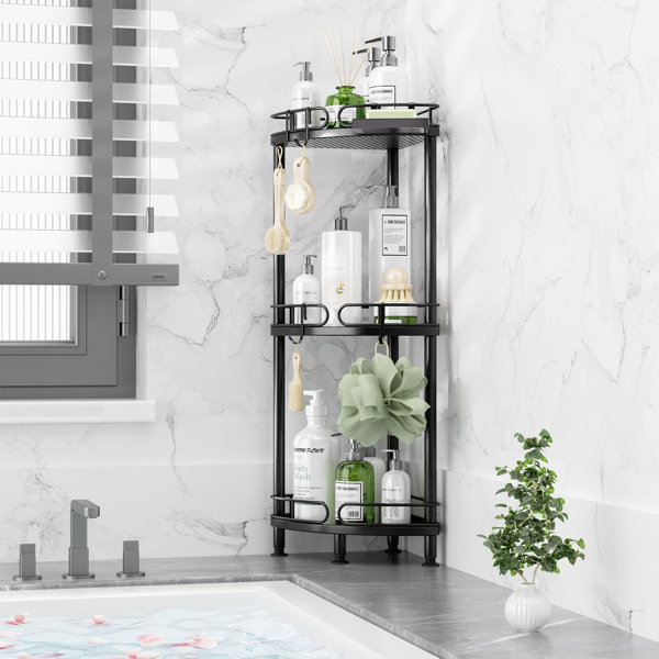 Rebrilliant Corner Shower Caddy Standing Corner Shelf Stand Shower ...