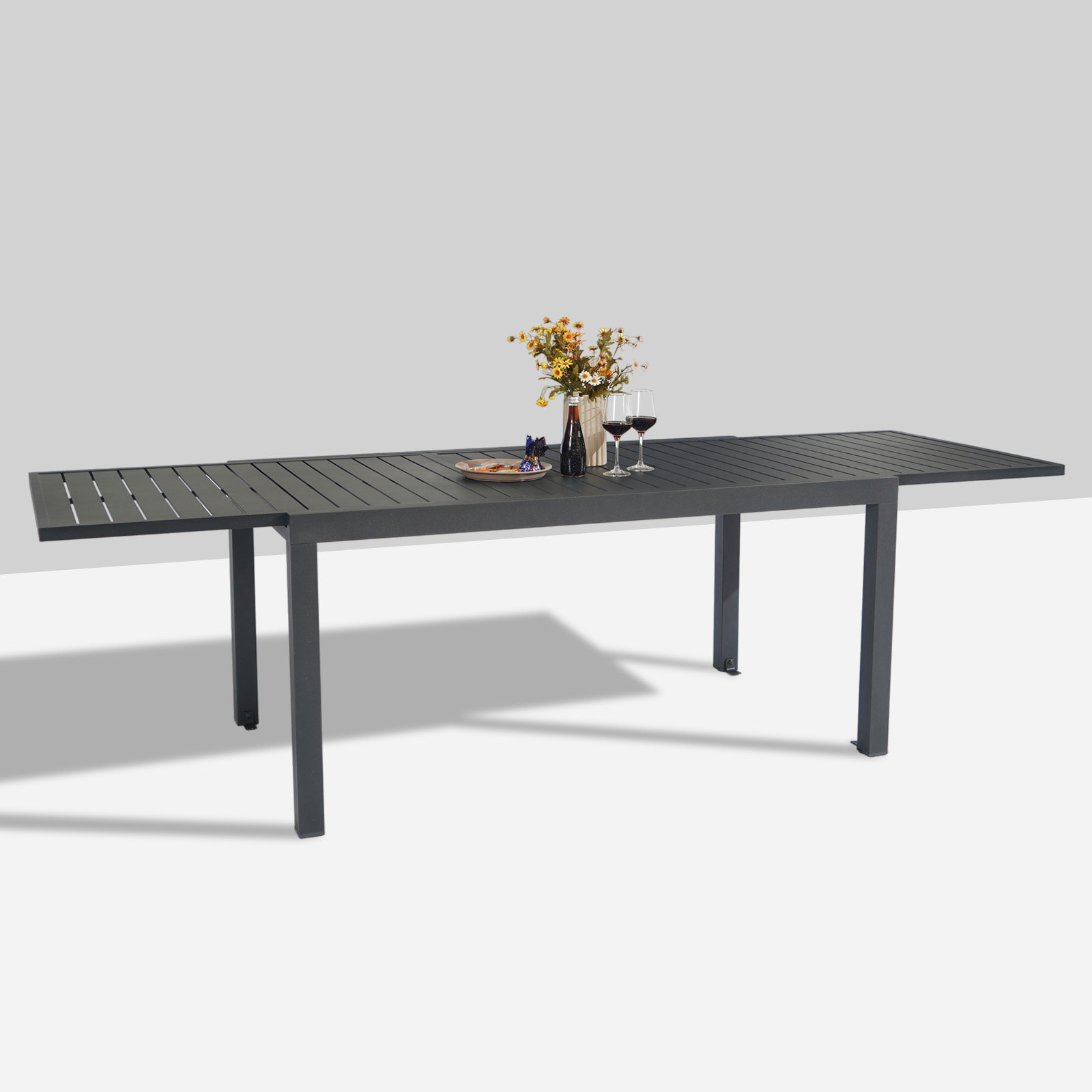 Latitude Run® Outdoor Expandable Dining Table, Extra Large 106" L X 35 ...