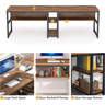 Trent Austin Design® 78.7" Double Desk For Two Person With Bookshelves ...