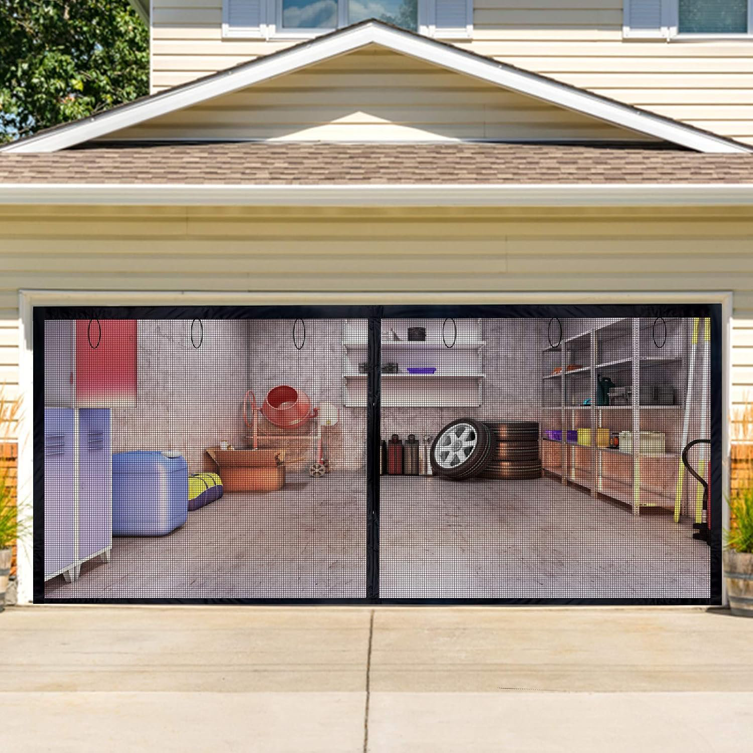 JUMMICO Magnetic Double Car Garage Screen - Wayfair Canada