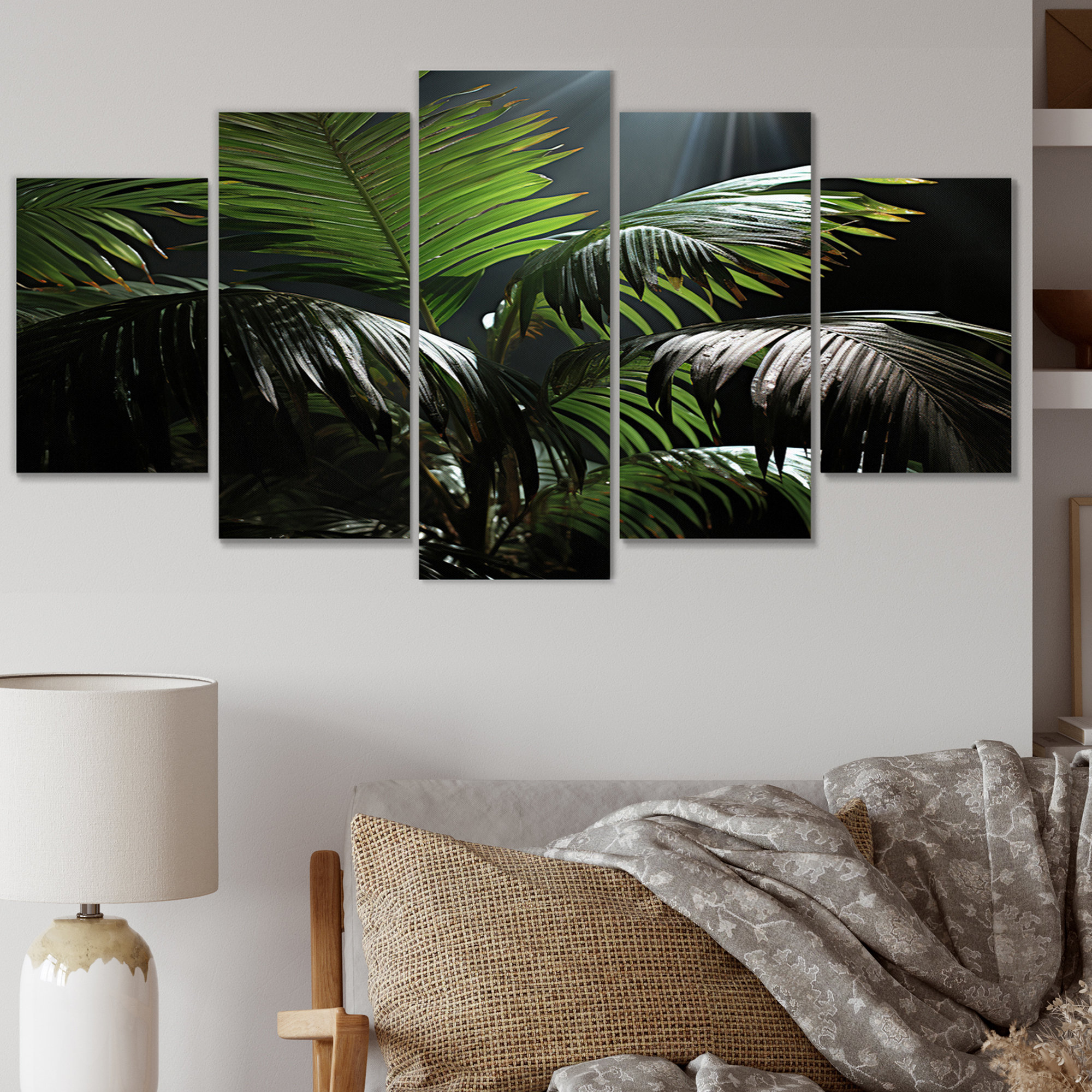 Bay Isle Home™ Palm Trees Palm III - Floral Canvas Art Print - 5 Panels ...
