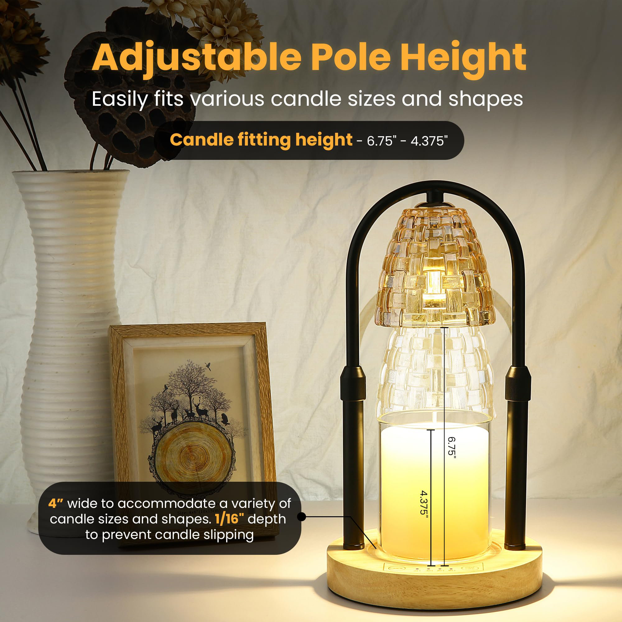 Latitude Run® Candle Warmer Lamp with Timer, Jar Candles | Wayfair