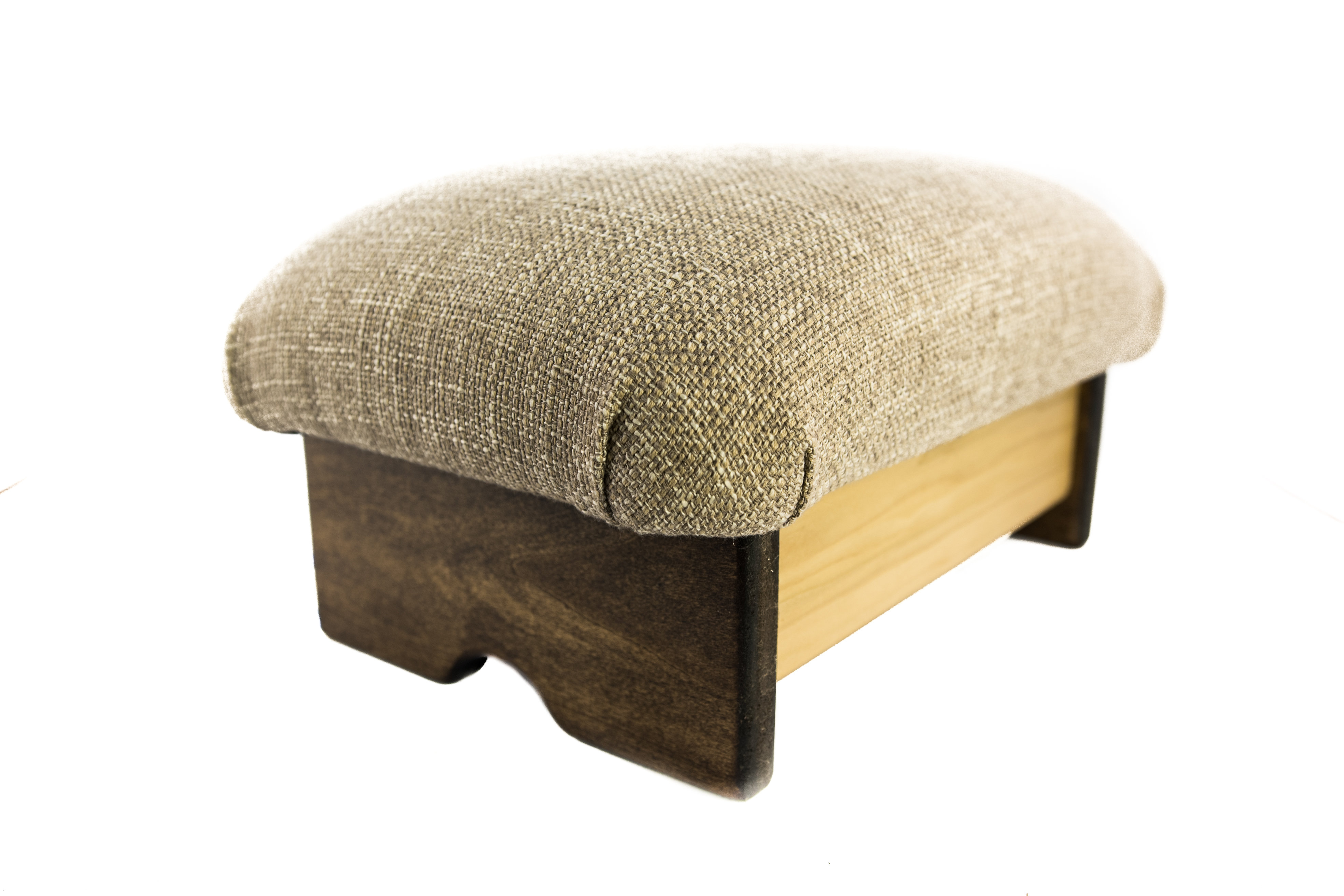 Loon Peak® Padded Foot Stool, 7" Tall, Desert Sand Fabric, Chic | Wayfair