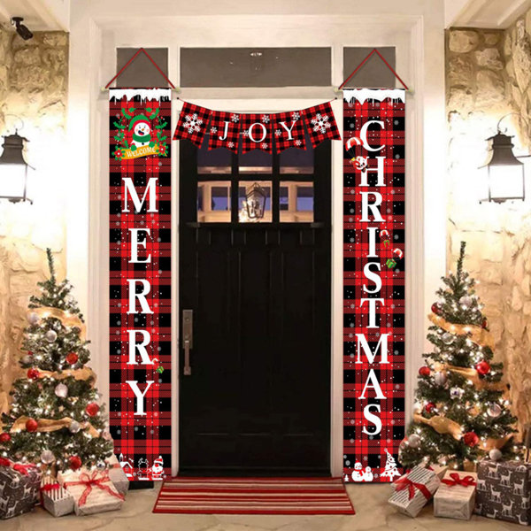 The Holiday Aisle® 3 Piece Christmas Banner Door Mural Set & Reviews ...